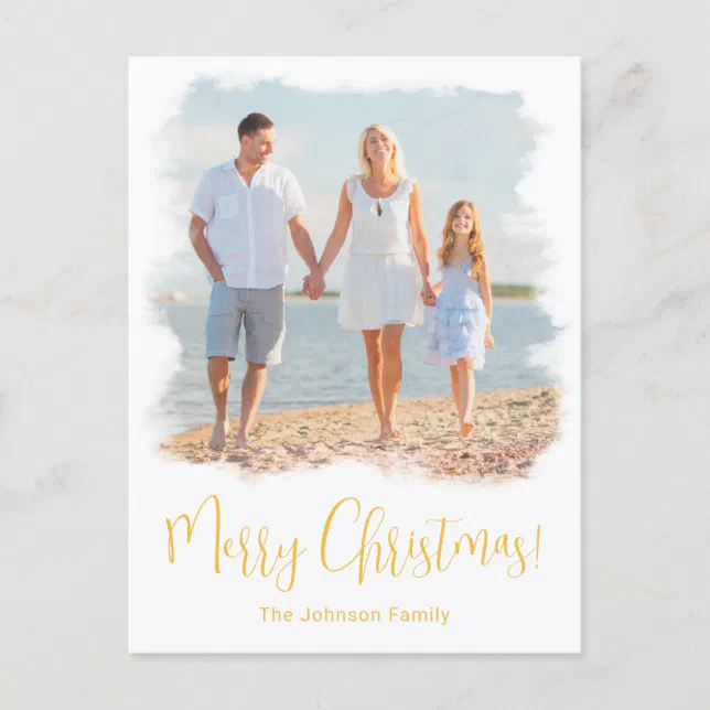 BEACH CHRISTMAS CARD | TROPICAL PHOTO POSTCARD | Zazzle
