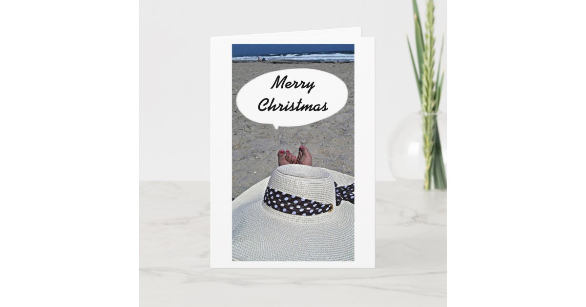 ***BEACH CHRISTMAS GREETINGS*** CARD | Zazzle