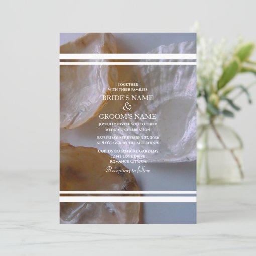 Beach Clams Wedding Invitations | Zazzle