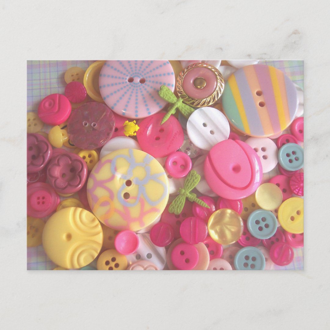 Beach Color Buttons Postcard | Zazzle