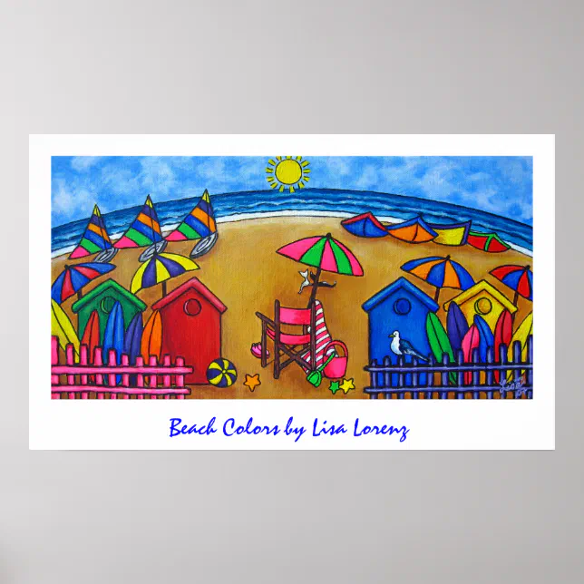 Beach Colors Painting Print | Zazzle