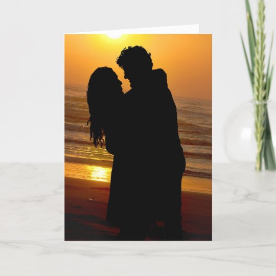 beach couple embrace card | Zazzle.com