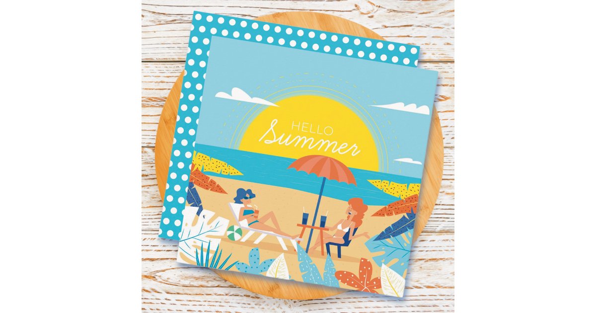 Beach Days Summer Greeting Card | Zazzle