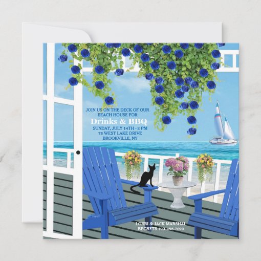 Beach Deck Invitation | Zazzle