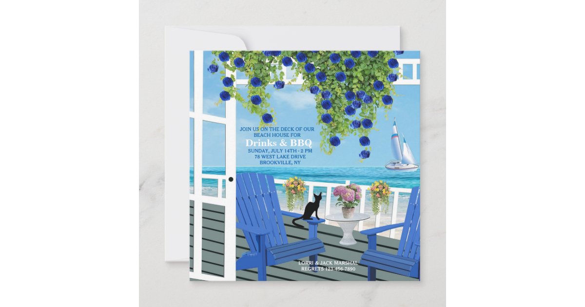 Beach Deck Invitation | Zazzle