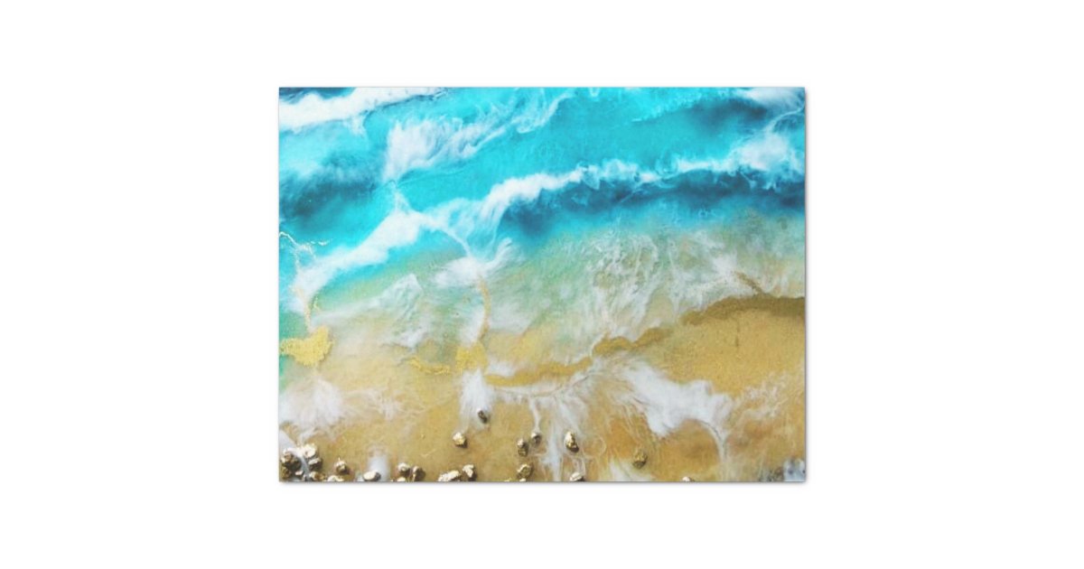 Beach decoupage tissue paper | Zazzle