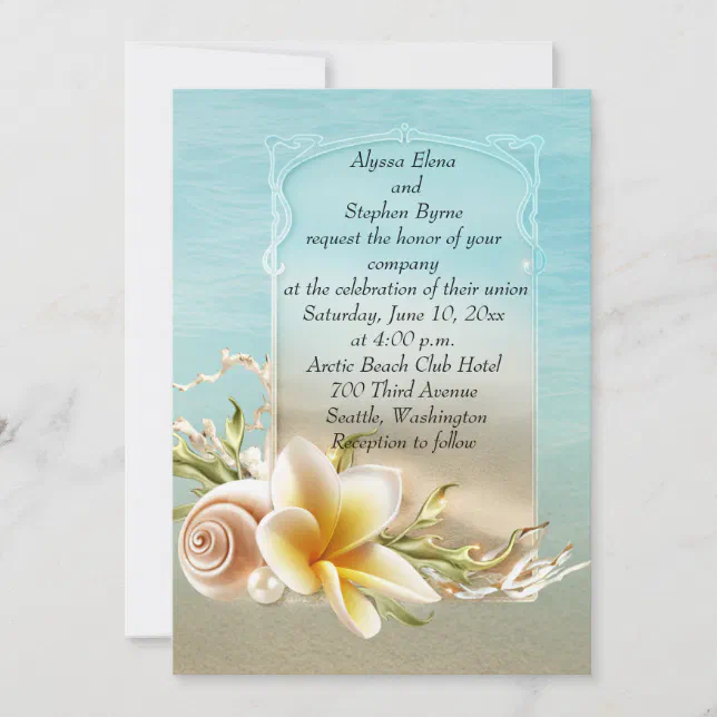Beach Destination Wedding Invitation | Zazzle