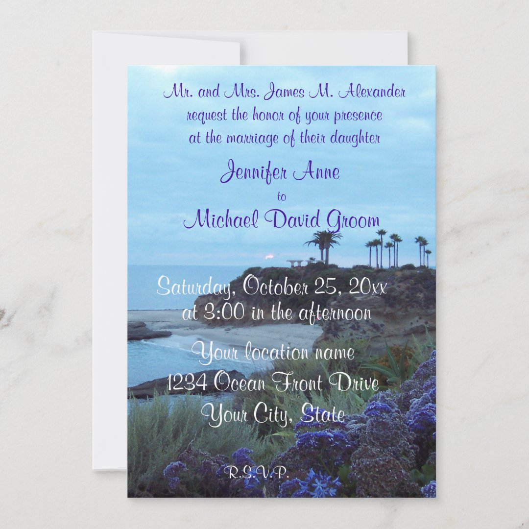 Beach Destination Wedding Invitation | Zazzle