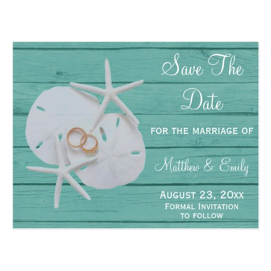 Beach Destination Wedding Save The Date Postcards | Zazzle.com
