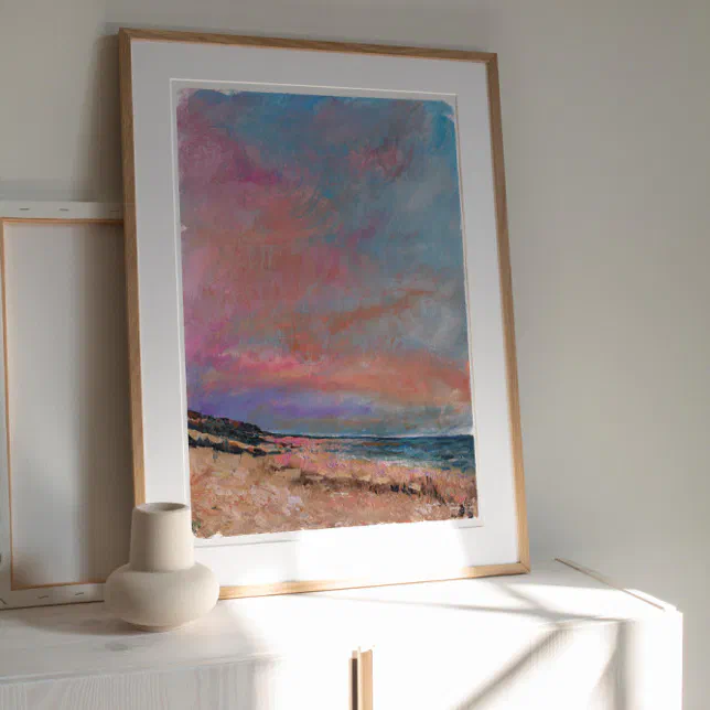 Beach Fine Art Painting Art Print | Zazzle