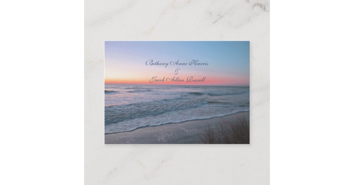 Beach Front View Direction Cards | Zazzle
