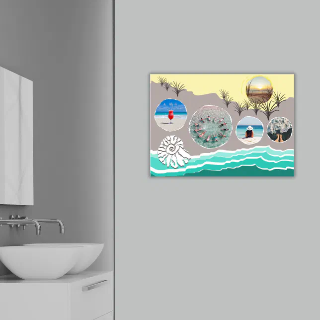 Beach Fun 5 Photo Collage Poster | Zazzle
