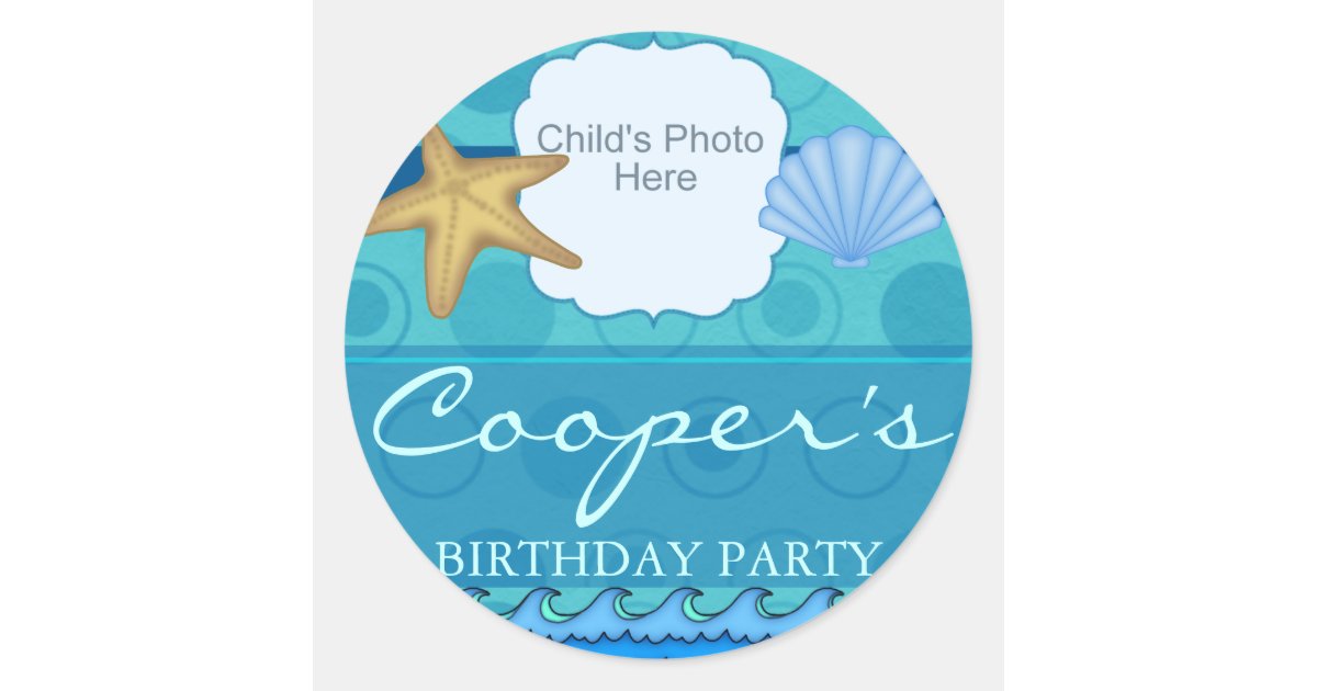 Beach Fun Photo Sticker | Zazzle