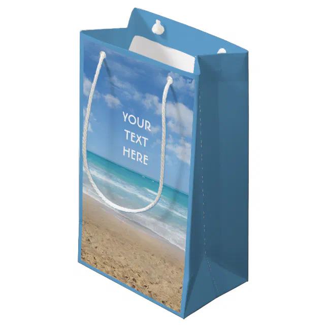 Beach Gift Bag with (or without) your Text | Zazzle