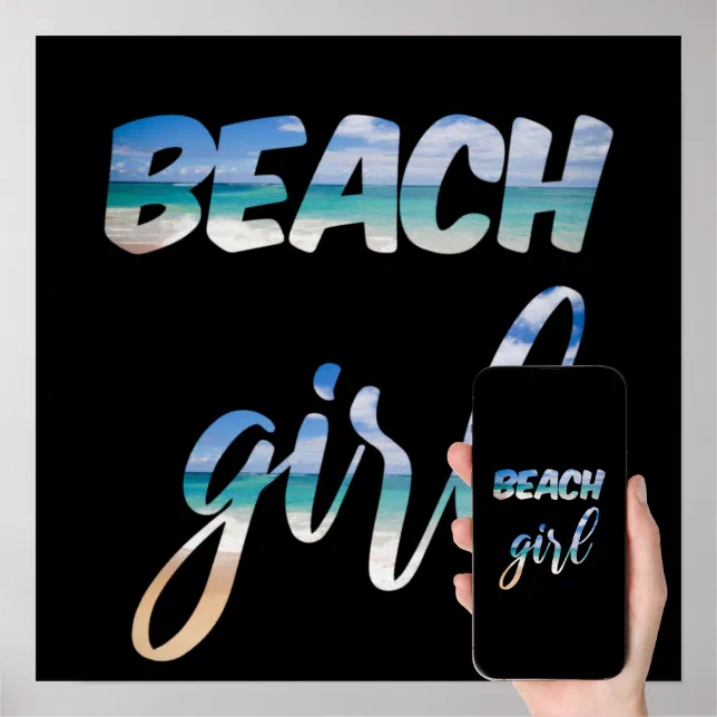 Beach Girl Poster | Zazzle