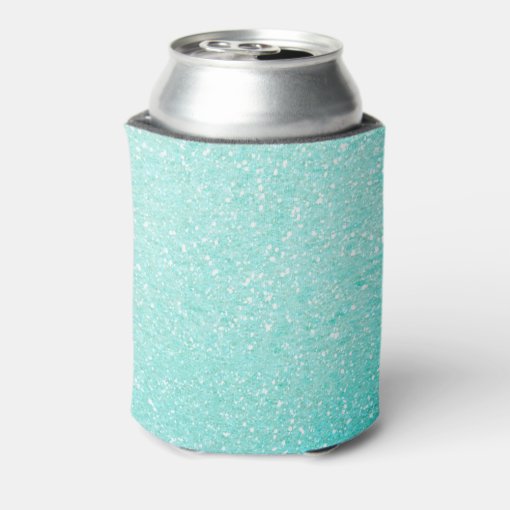 Beach Glitter Sparkling Sand and Ocean Can Cooler | Zazzle