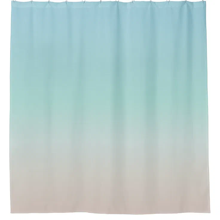 Beach Gradient | Turquoise Modern Minimalist Shower Curtain | Zazzle