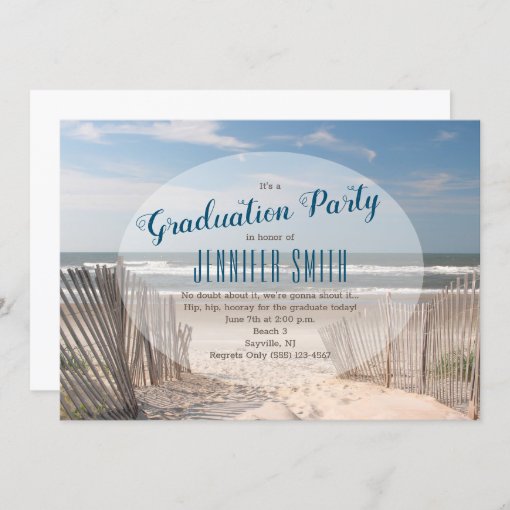 Beach Graduation Invitation | Zazzle