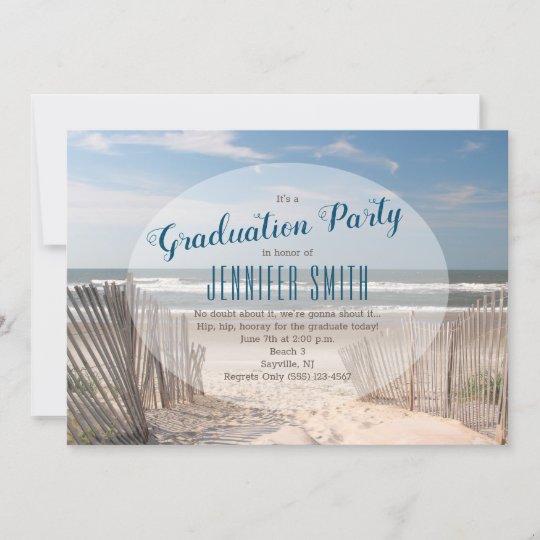 Beach Graduation Invitation | Zazzle.com