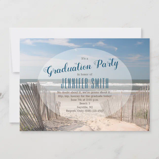 Beach Graduation Invitation | Zazzle