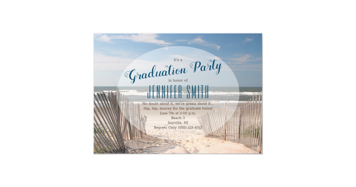 Beach Graduation Invitation | Zazzle.com