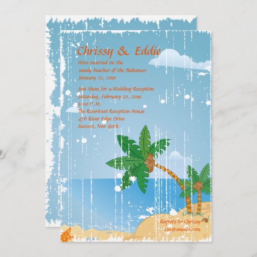 Beach Grunge Invitation | Zazzle