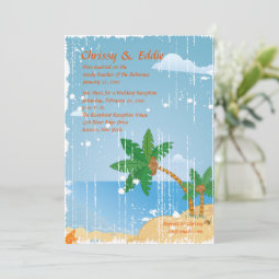 Beach Grunge Invitation | Zazzle