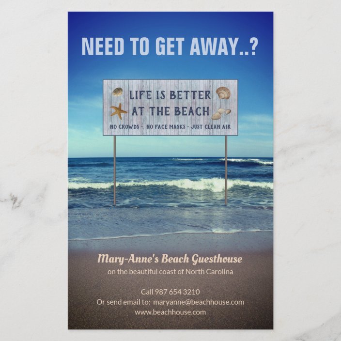 Beach Guest House Flyer | Zazzle.com