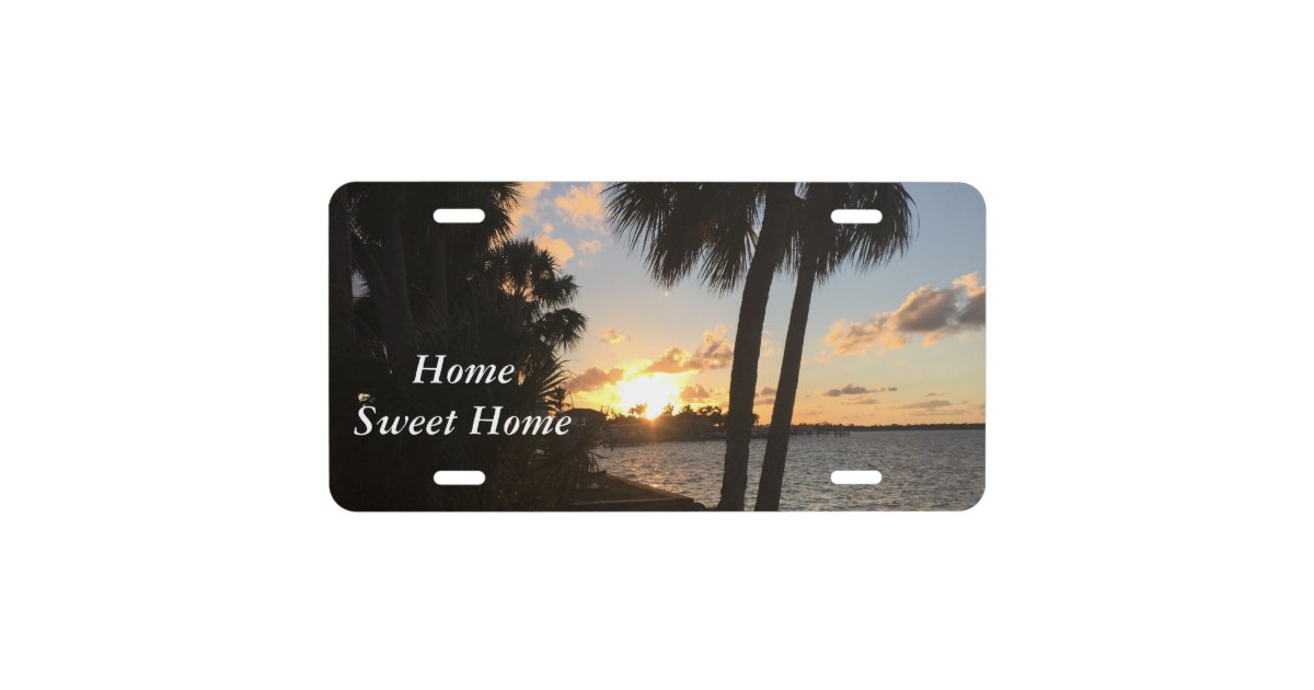 Beach Home License Plate | Zazzle