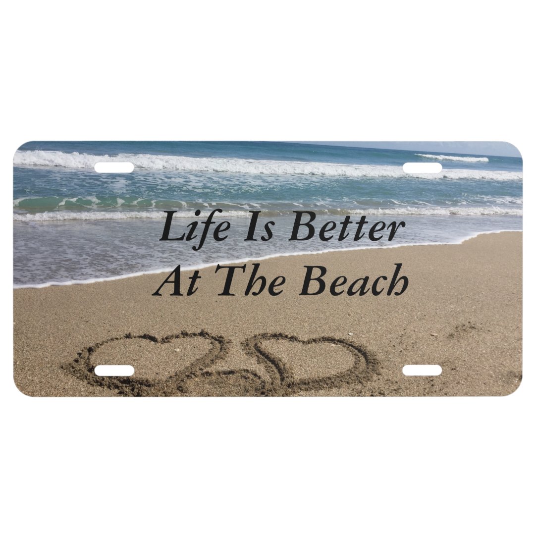 Beach Home License Plate | Zazzle