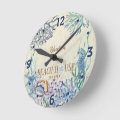 Beach House Coastal Ocean Personalized Round Clock | Zazzle