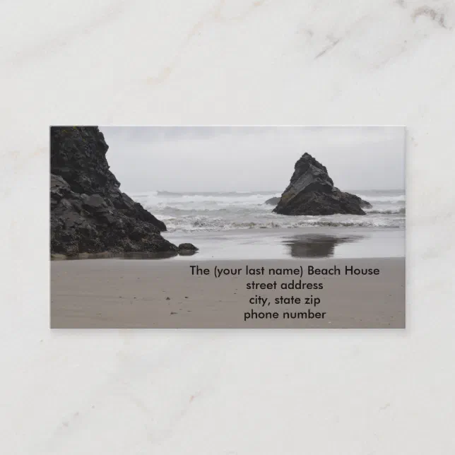 Beach House Contact Cards | Zazzle