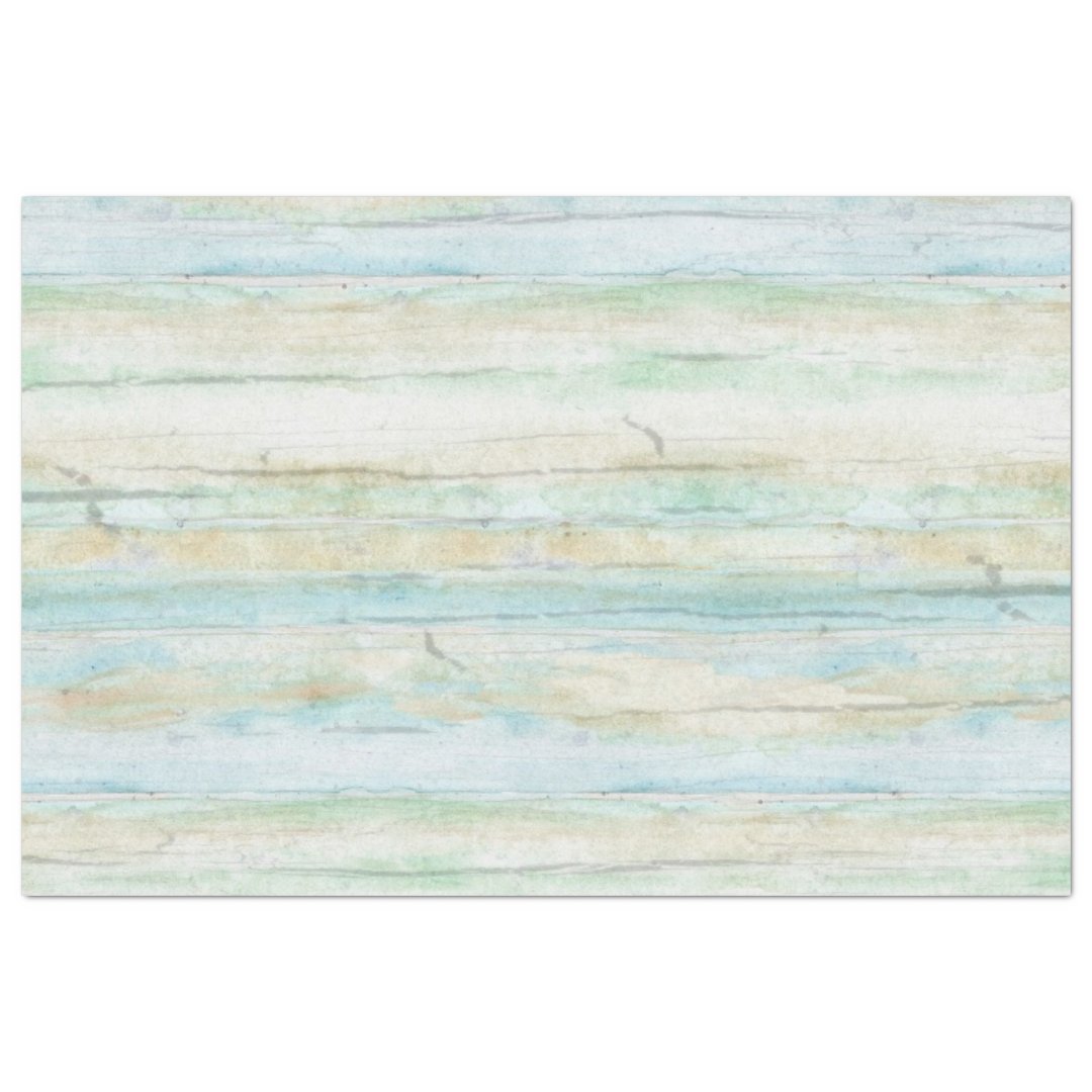 Beach House Driftwood Ocean Coastal Wood Decoupage Tissue Paper | Zazzle