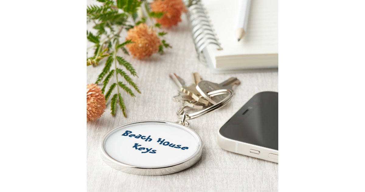 Beach House Key Chain | Zazzle