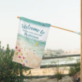 Beach House Ocean Sea Vacation Rental Home Welcome House Flag | Zazzle