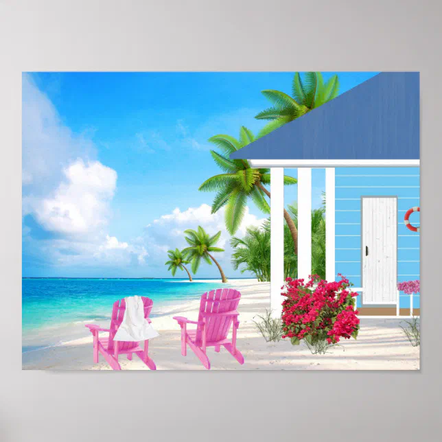 Beach House Poster | Zazzle