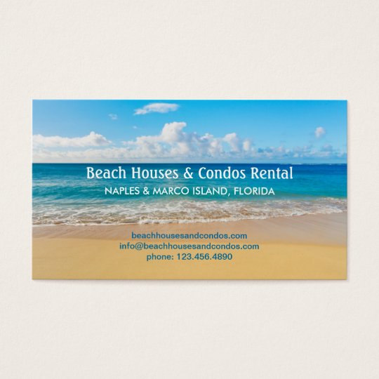 Beach House Rental Business Card | Zazzle.com