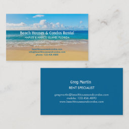 Beach House Rental Business Card | Zazzle