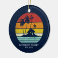 Beach House Vacation Family Reunion Nautical Ceramic Ornament | Zazzle