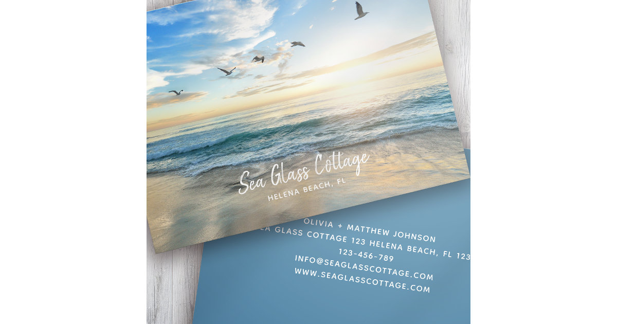 Beach House Vacation Rental Business Card | Zazzle