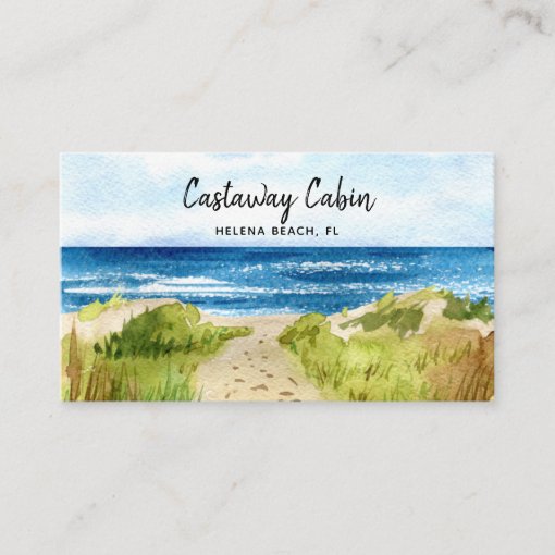 Beach House Vacation Rental Business Card | Zazzle
