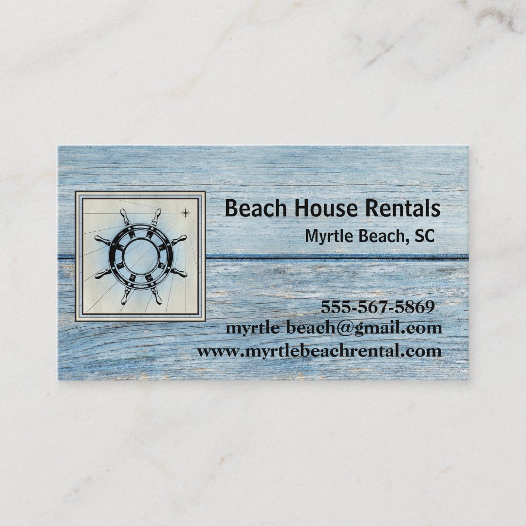 Beach House Vacation Rental Business Cards | Zazzle