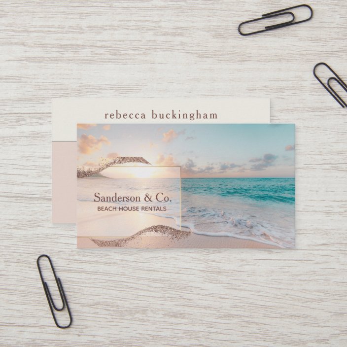Beach House Vacation Rental Property Business Card | Zazzle