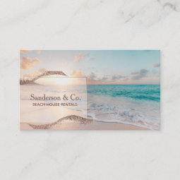 Beach House Vacation Rental Property Business Card | Zazzle