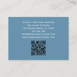 Beach House Vacation Rental QR Code Business Card | Zazzle