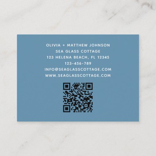 Beach House Vacation Rental QR Code Business Card | Zazzle
