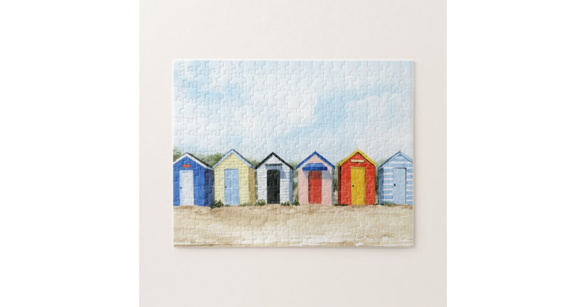 Beach Huts I Jigsaw Puzzle | Zazzle