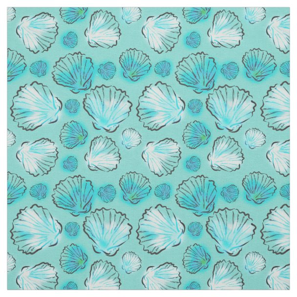 Beach shells fabric | Zazzle