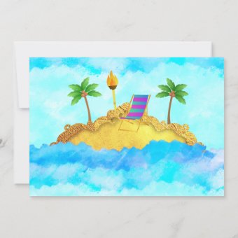 Beach Island Birthday Invitations | Zazzle