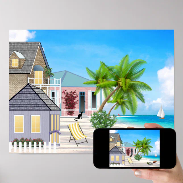 Beach Landscape Poster | Zazzle